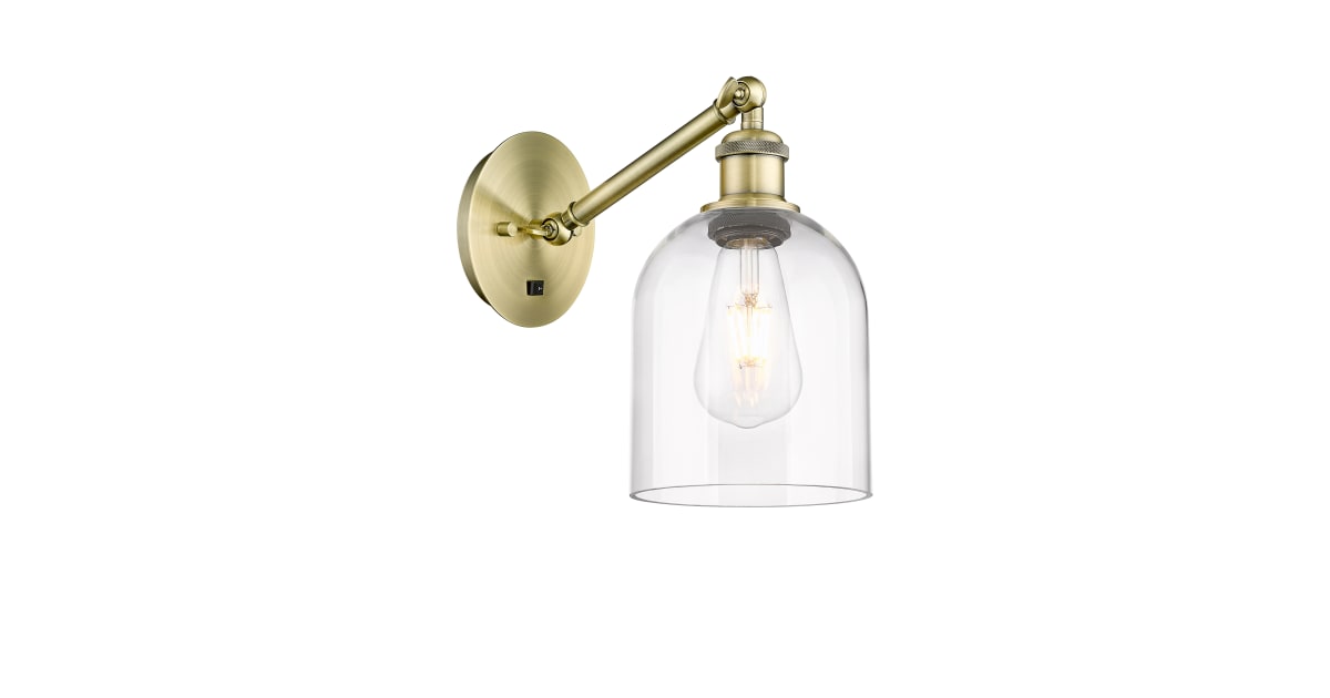 Innovations Lighting 317-1W-AB-G558-6CL Bella 10" Tall Wall Sconce | Ferguson Home