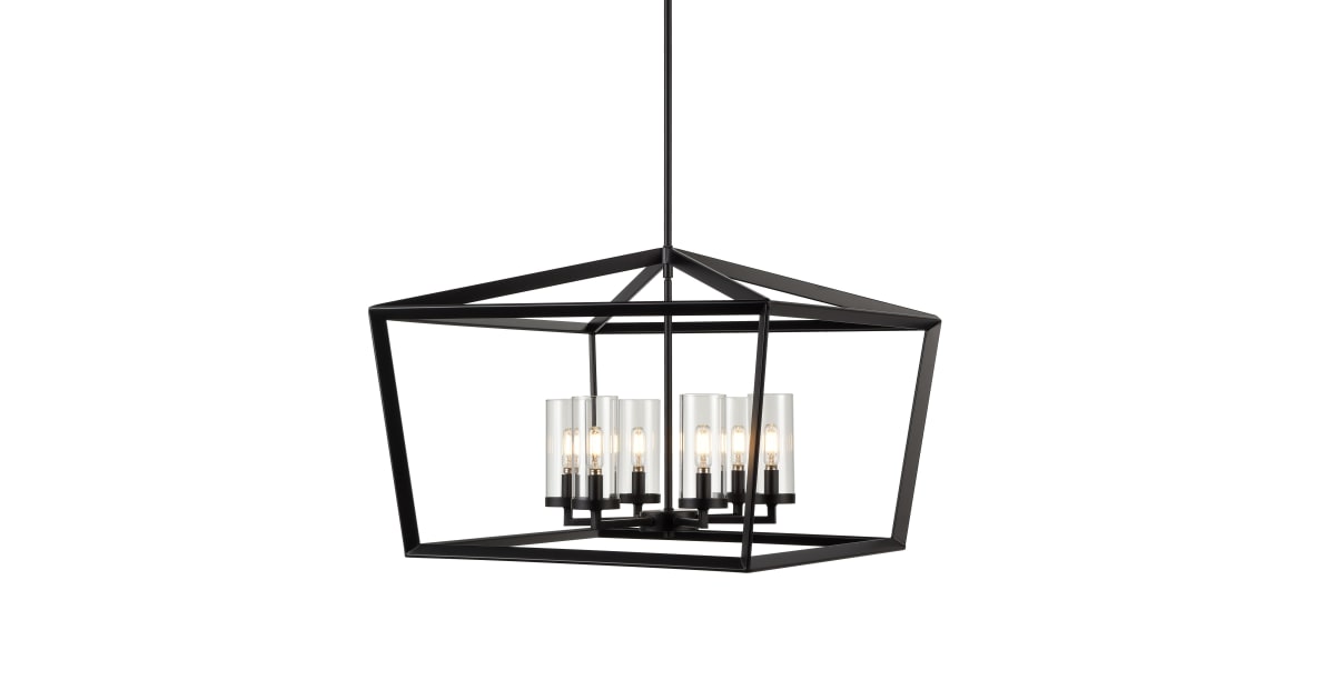 Innovations Lighting 378-6CR-BK-CL-26 Colchester 6 Light 26" Wide ...