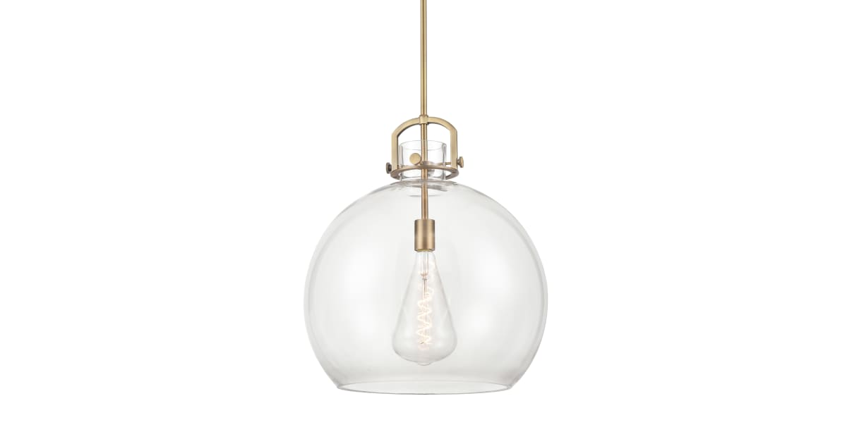 Innovations Lighting 410-1S-BB-18CL Newton 18" Wide Pendant | Ferguson Home