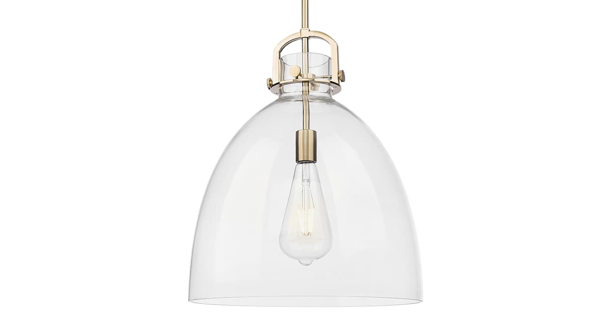 Innovations Lighting 410-1SL-CB-G412-16CL Newton Bell 16" Wide Pendant ...
