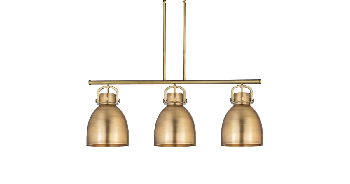 Innovations Lighting 410-3I-BB-M412-10BB Newton Bell 3 Light 42" Wide ...