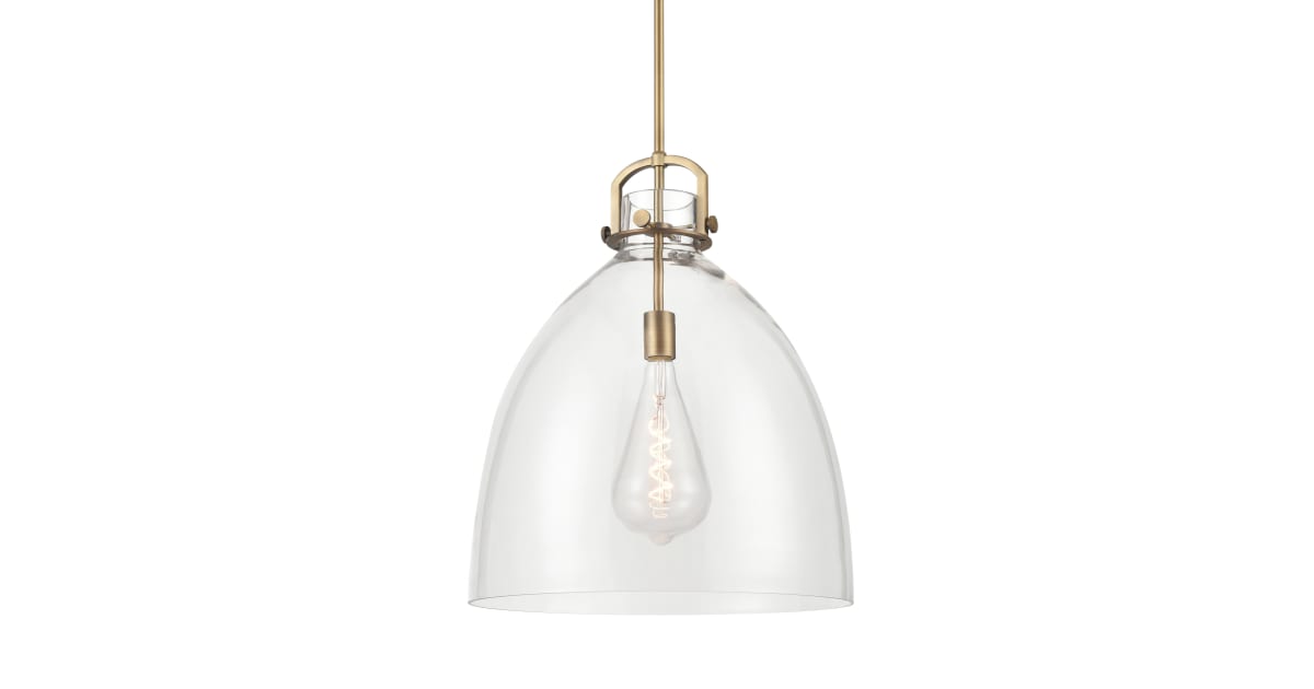 Innovations Lighting 412-1S-BB-18CL Newton 18" Wide Pendant | Ferguson Home