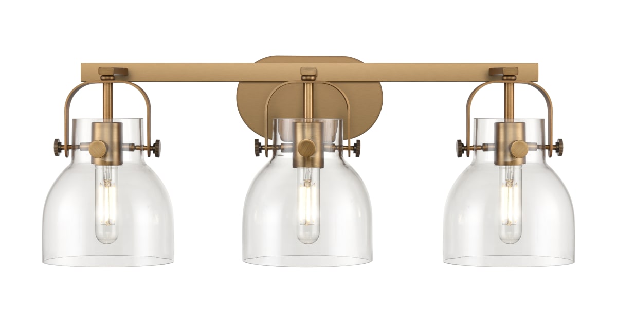 Innovations Lighting 423-3W-BB-G412-6CL Pilaster II Bell 3 Light 27 ...