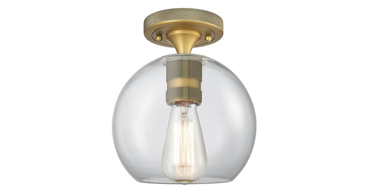 Innovations Lighting 434-1F-BB-G122-8 Crown Point 8" Wide Semi-Flush ...