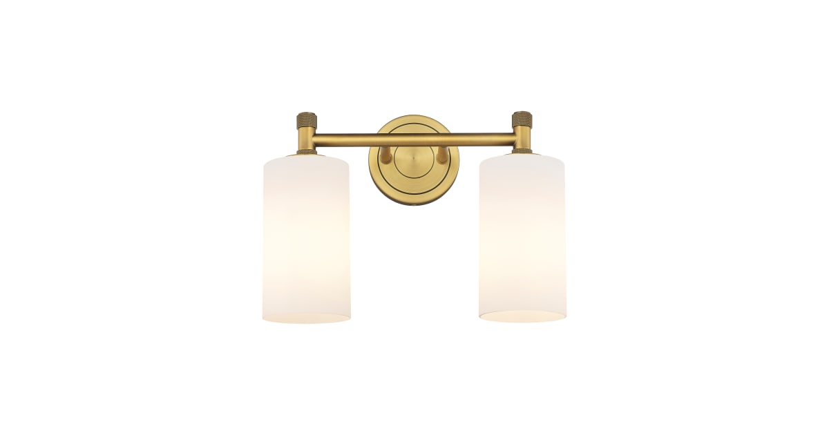 Innovations Lighting 434-2W-BB-G434-7WH Crown Point 2 Light 14" Wide ...