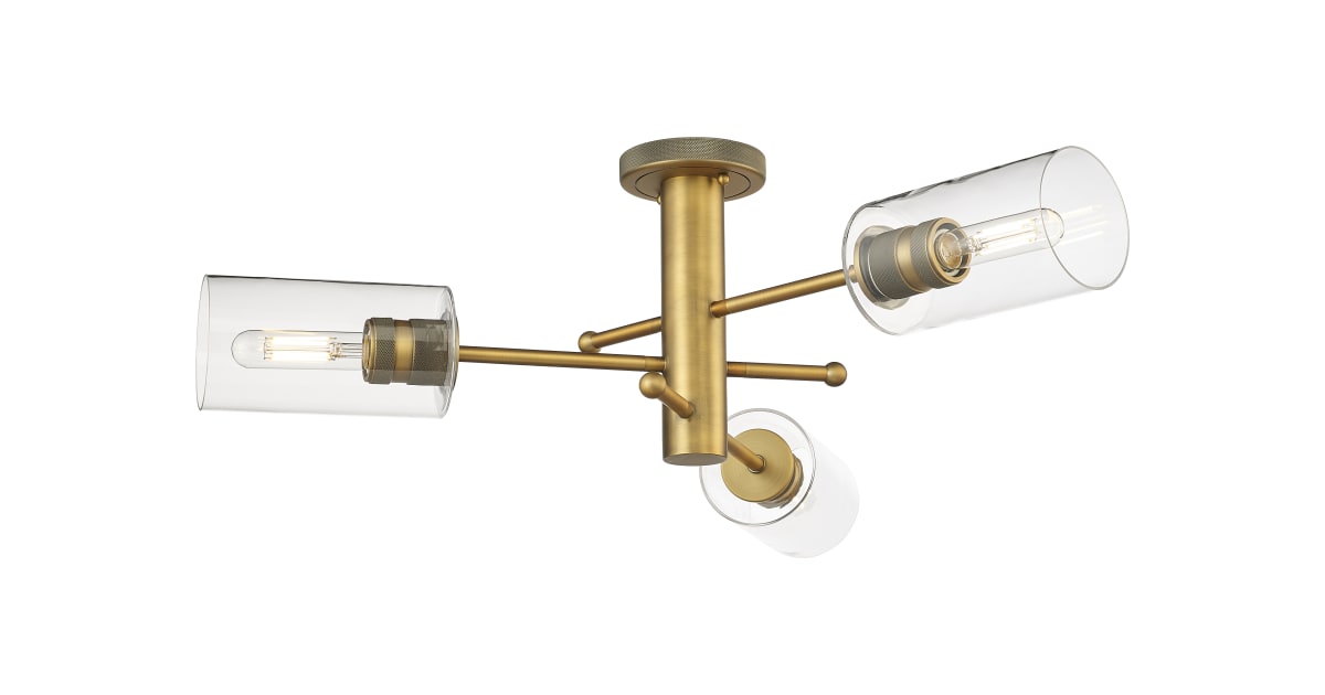 Innovations Lighting 434-3F-BB-G434-7CL Crown Point 3 Light 29" Wide ...