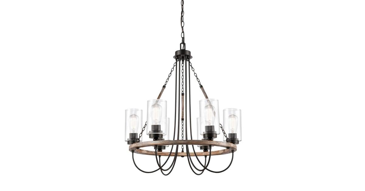 Innovations Lighting 442-6CR-BK-G4422 Paladin 6 Light 25" Wide Ring ...