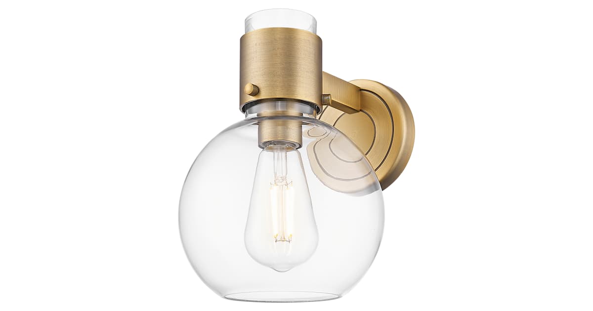 Innovations Lighting 464-1W-BB-G464B-7CL Lawton Sphere 9" Tall Bathroom ...