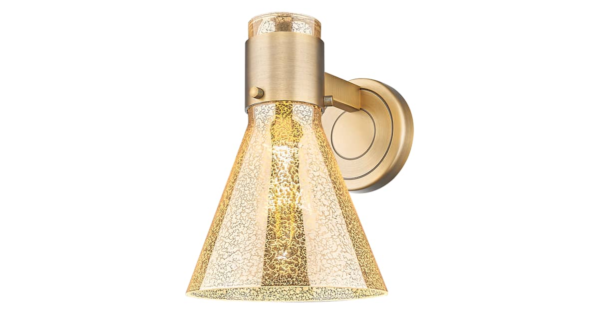 Innovations Lighting 464-1W-BB-G464C-7ME Lawton Cone 9" Tall Bathroom ...