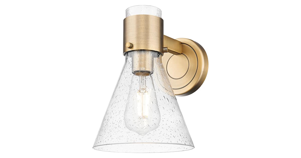 Innovations Lighting 464-1W-BB-G464C-7SDY Lawton Cone 9" Tall Bathroom ...