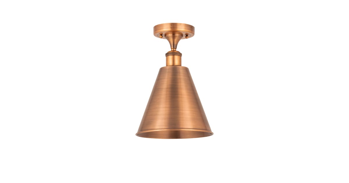 Innovations Lighting 516-1C-AC-MBC-8-AC Ballston Cone 8" Wide Semi-Flush Ceiling Fixture | Build.com