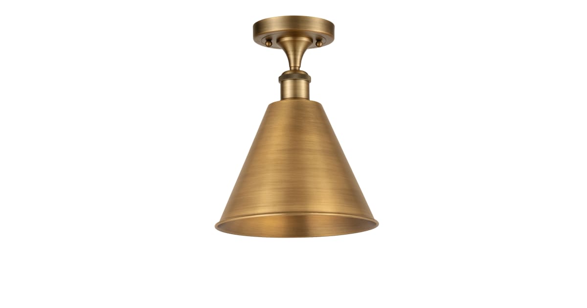 Innovations Lighting 516-1C-BB-MBC-12-BB Cone 12" Wide Semi-Flush ...