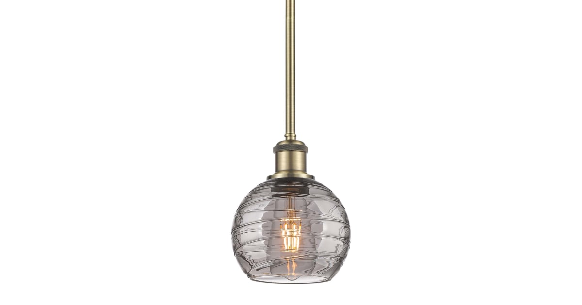 Innovations Lighting 516-1S-AB-G1213-6SM Athens Deco Swirl 6" Wide Mini ...