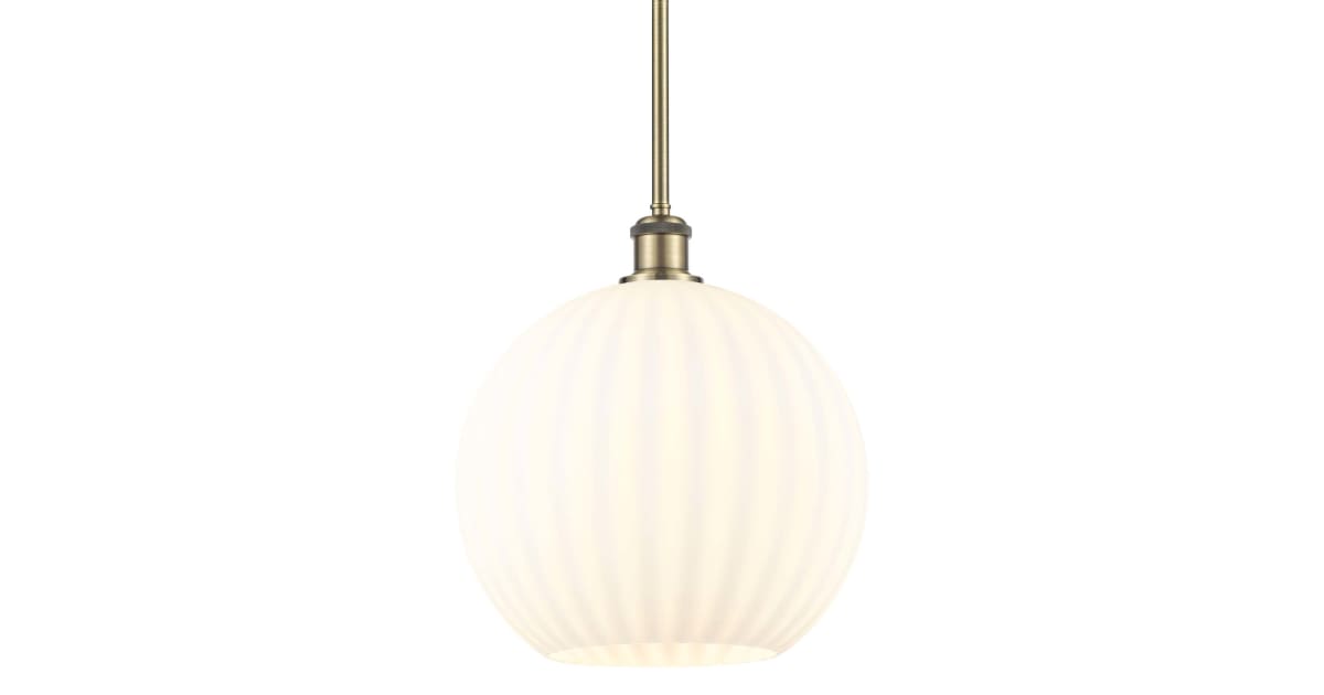 Innovations Lighting 516-1S-AB-G1217-12WV White Venetian 12" Wide ...