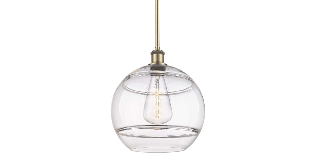 Innovations Lighting 516-1S-AB-G556-12CL Rochester 12" Wide Pendant ...