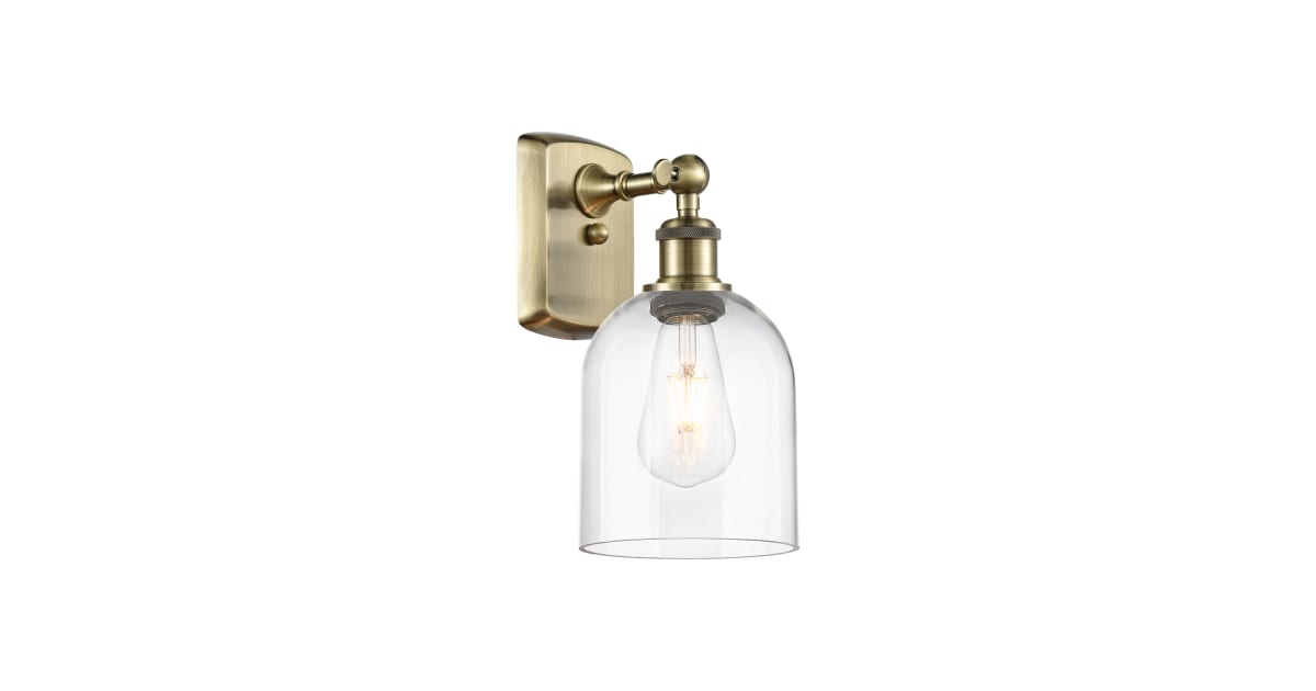 Innovations Lighting 516-1W-AB-G558-6CL Bella 11" Tall Wall Sconce | Ferguson Home