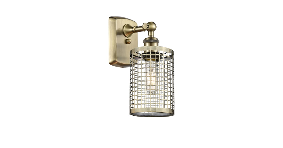 Innovations Lighting 516-1W-AB-M18-AB Nestbrook 13" Tall Wall Sconce with Shade | Ferguson Home