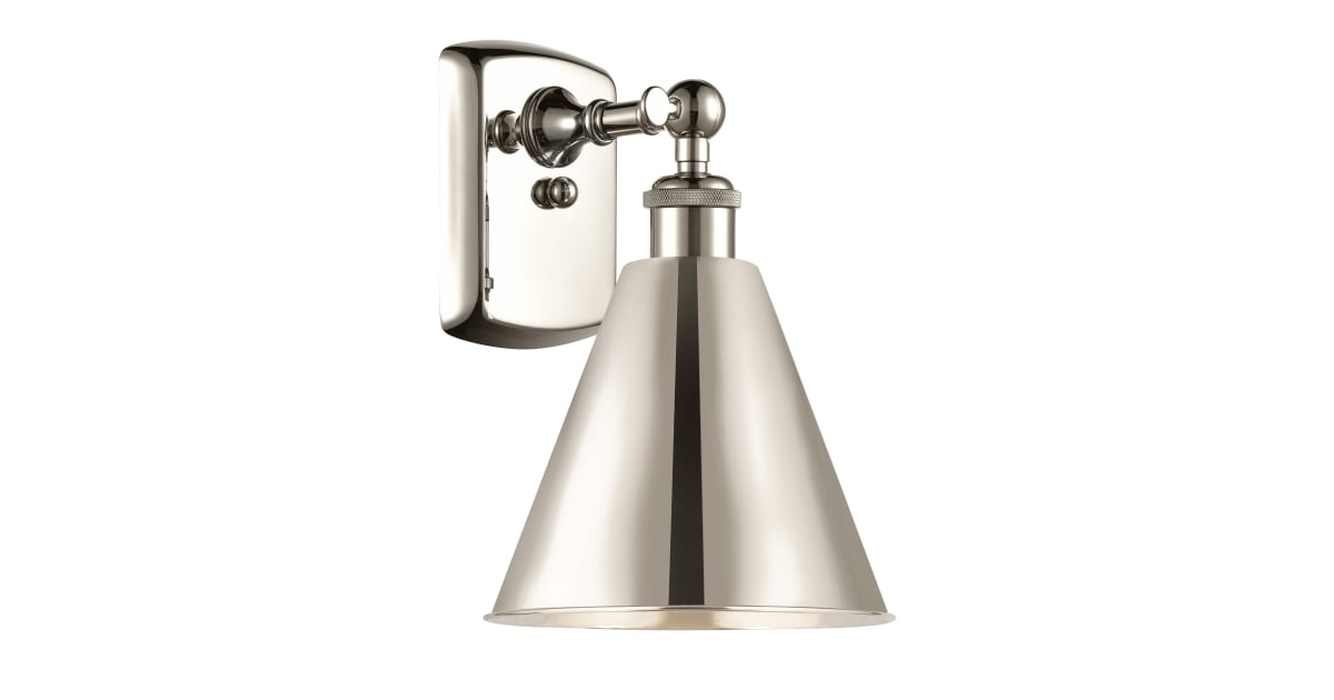 Innovations Lighting 516-1W-PN-MBC-8-PN Ballston Cone 12" Tall Wall Sconce | Ferguson Home