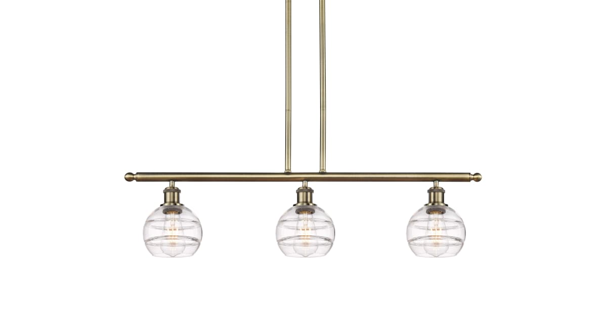 Innovations Lighting 516-3I-AB-G556-6CL Rochester 3 Light 36" Wide ...