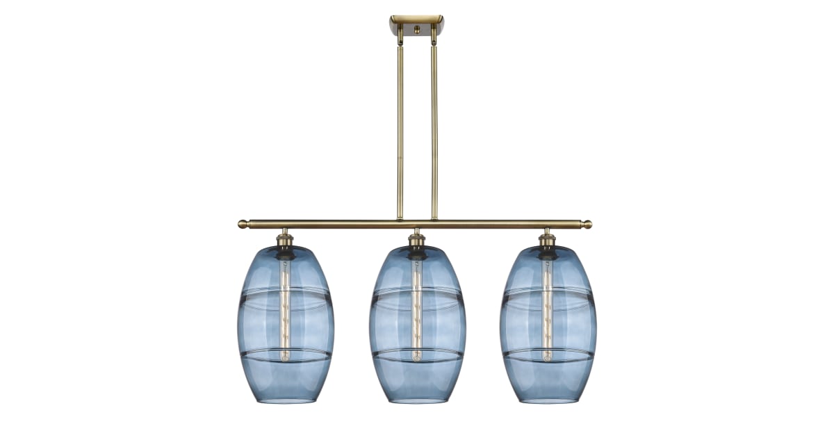 Innovations Lighting 516-3I-AB-G557-10BL Vaz 3 Light 37" Wide Linear ...