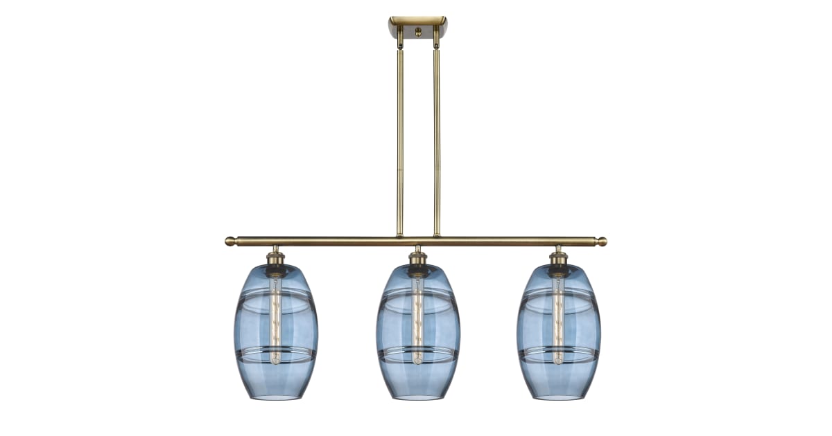 Innovations Lighting 516-3I-AB-G557-8BL Vaz 3 Light 36" Wide Linear ...