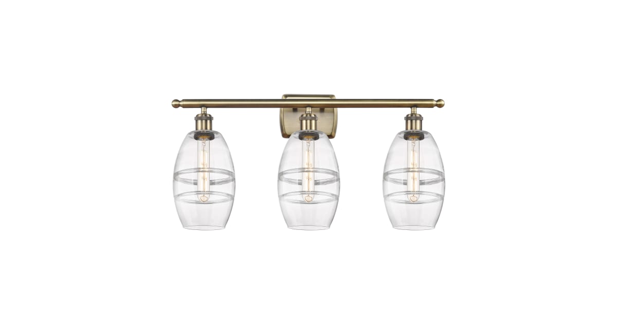Innovations Lighting 516-3W-AB-G557-6CL Vaz 3 Light 26" Wide Vanity ...