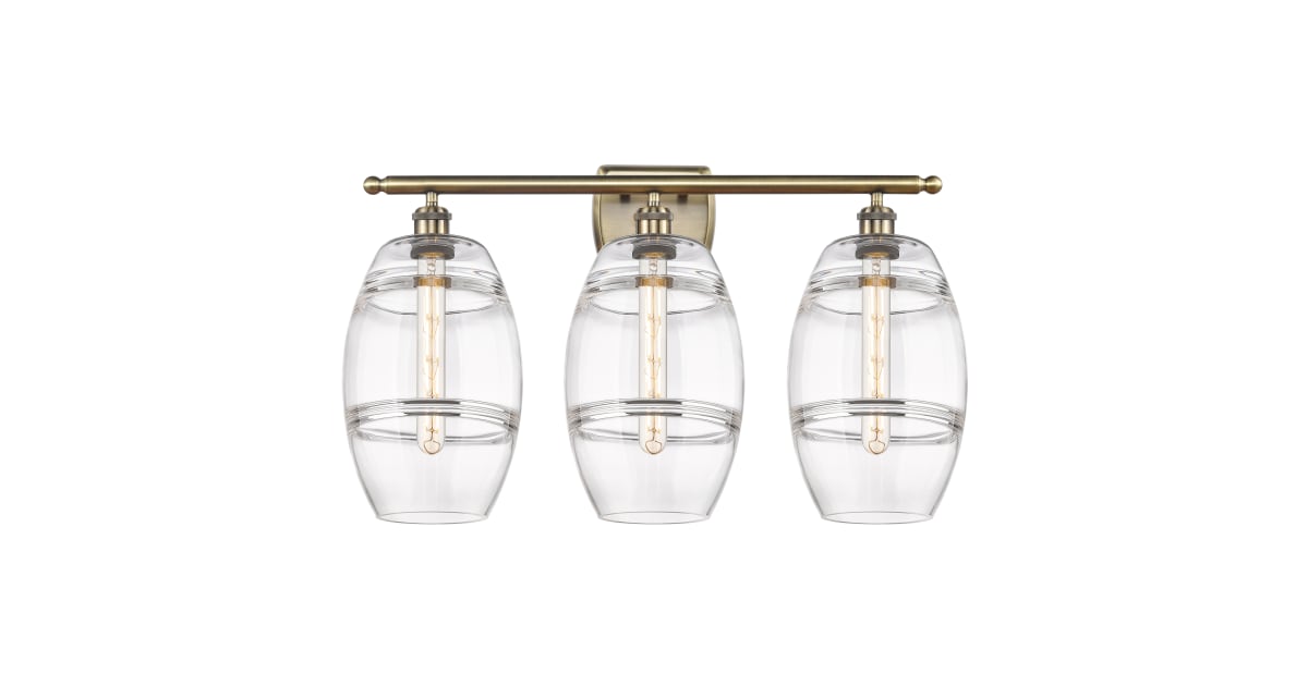 Innovations Lighting 516-3W-AB-G557-8CL Vaz 3 Light 28" Wide Vanity Light | Ferguson Home