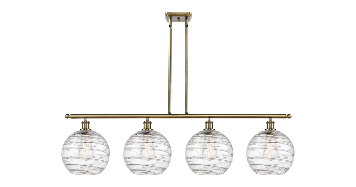Innovations Lighting 516-4I-AB-G1213-10 Athens 4 Light 48" Wide Linear ...