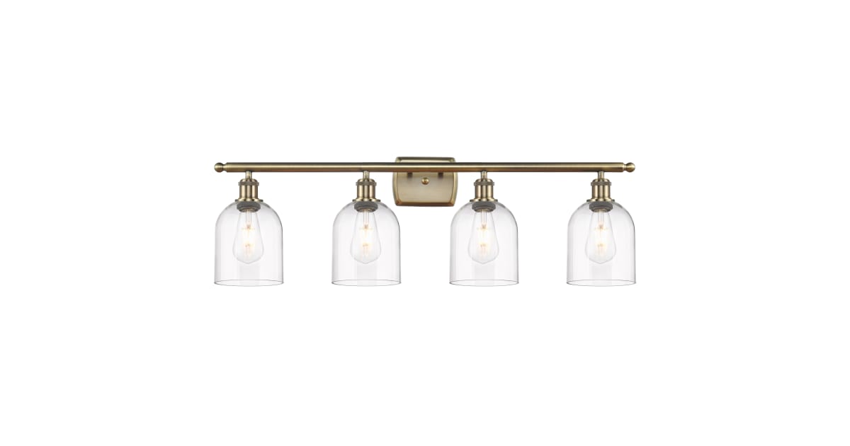 Innovations Lighting 516-4W-AB-G558-6CL Bella 4 Light 36" Wide Vanity ...