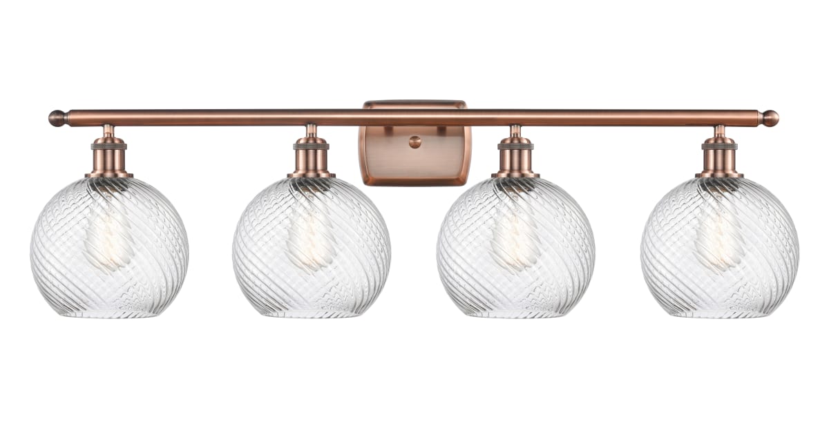 Innovations Lighting 516-4W-AC-G1214-8 Twisted Swirl 4 Light 36" Wide ...