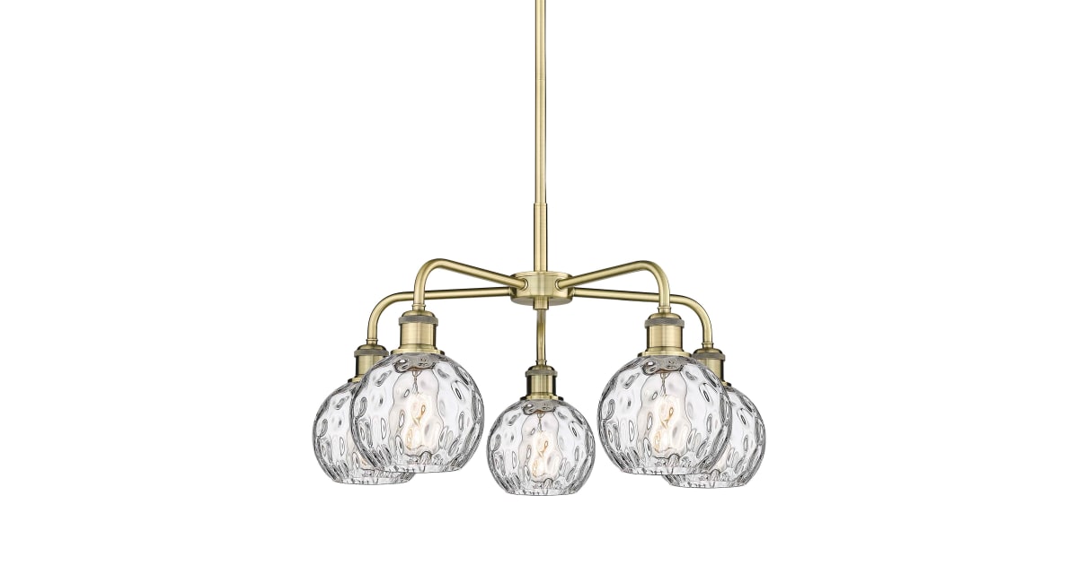Innovations Lighting 516-5CR-AB-G1215-6 Athens Water Glass 5 Light 24 ...