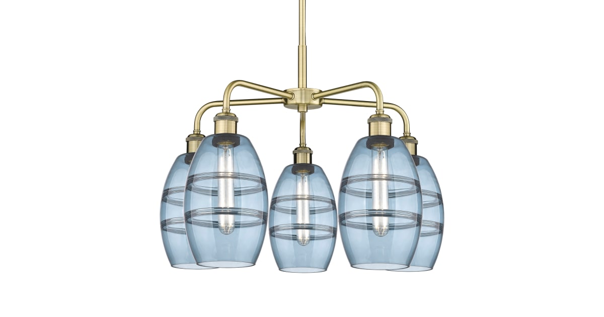 Innovations Lighting 516-5CR-AB-G557-6BL Vaz 5 Light 24" Wide ...