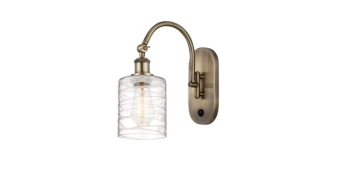 Innovations Lighting 518-1W-AB-G1113 Cobbleskill 13" Tall Wall Sconce ...