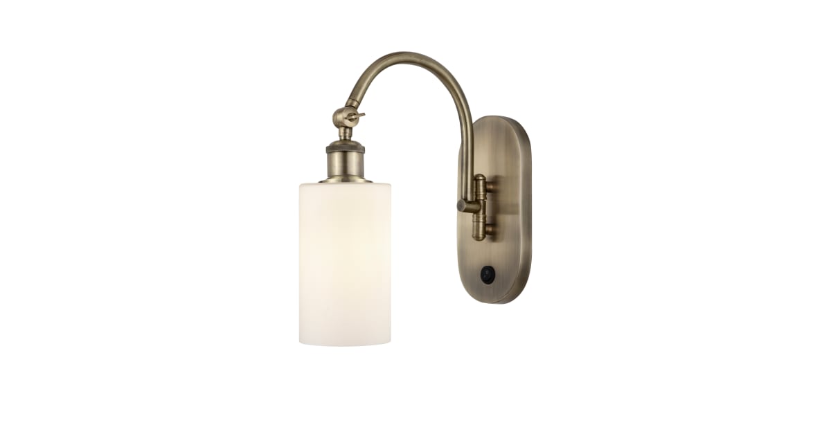 Innovations Lighting 518-1W-AB-G801 Clymer 13" Tall Wall Sconce with ...
