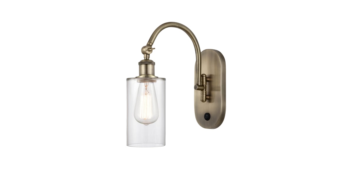 Innovations Lighting 518-1W-AB-G802 Clymer 13" Tall Wall Sconce | Ferguson Home