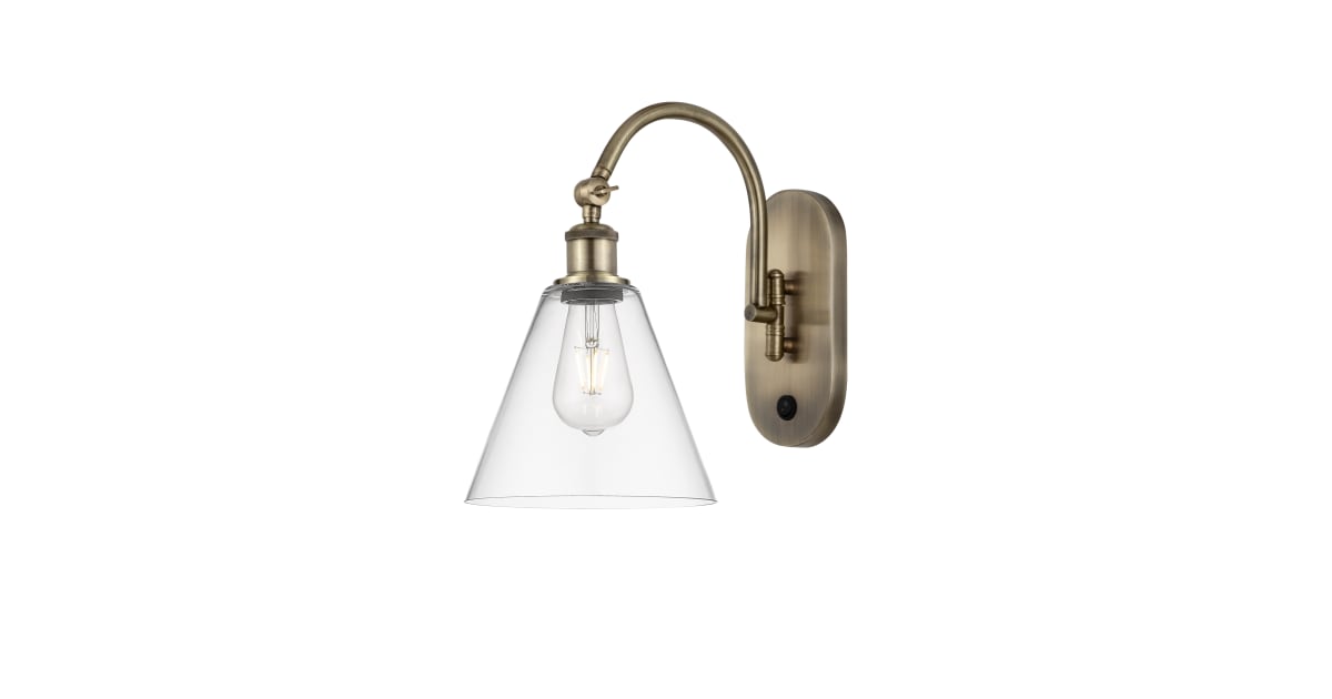 Innovations Lighting 518-1W-AB-GBC-82 Berkshire 14" Tall Wall Sconce ...