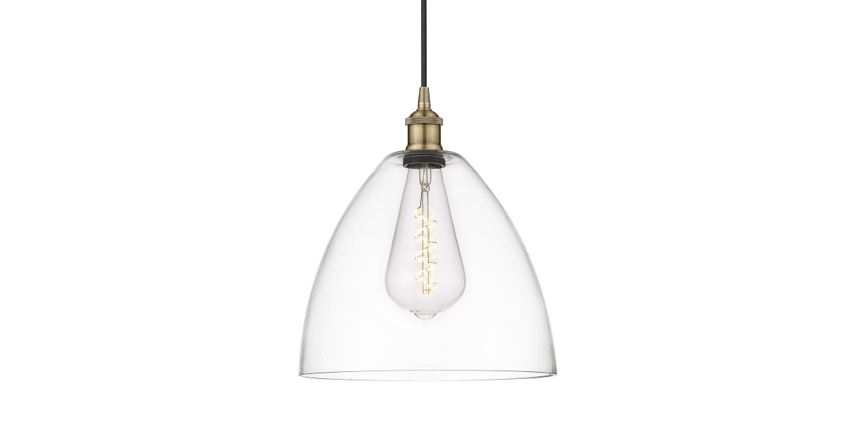 Innovations Lighting 616-1P-AB-GBD-122 Edison Dome 12" Wide Pendant ...