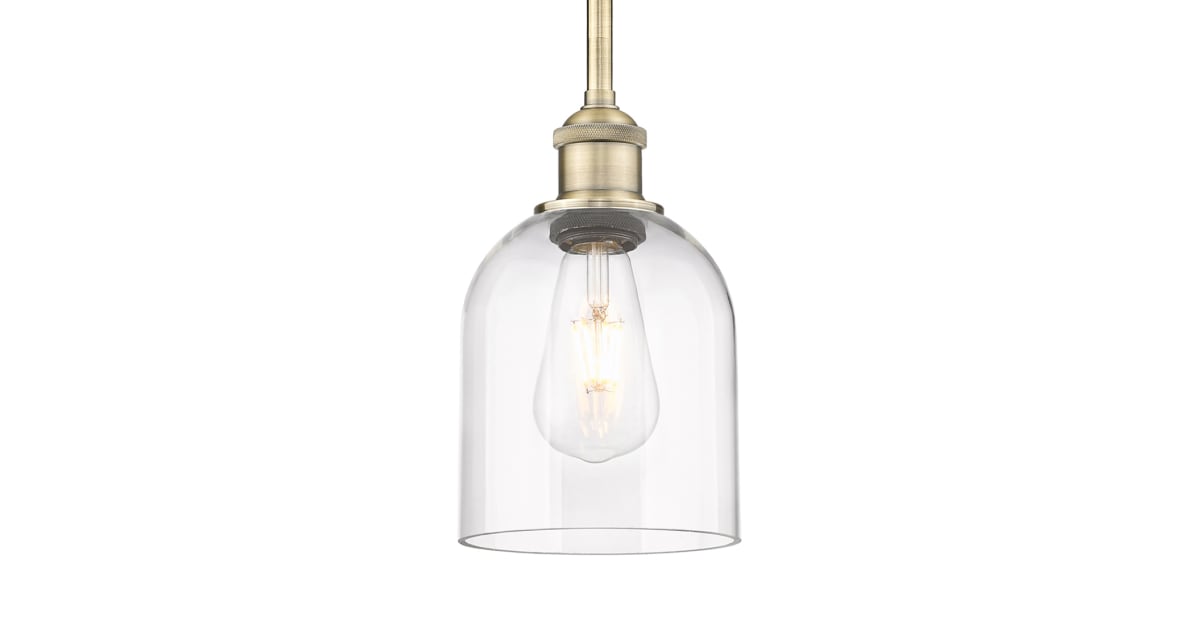 Innovations Lighting 616-1S-AB-G558-6CL Bella 6" Wide Mini Pendant ...