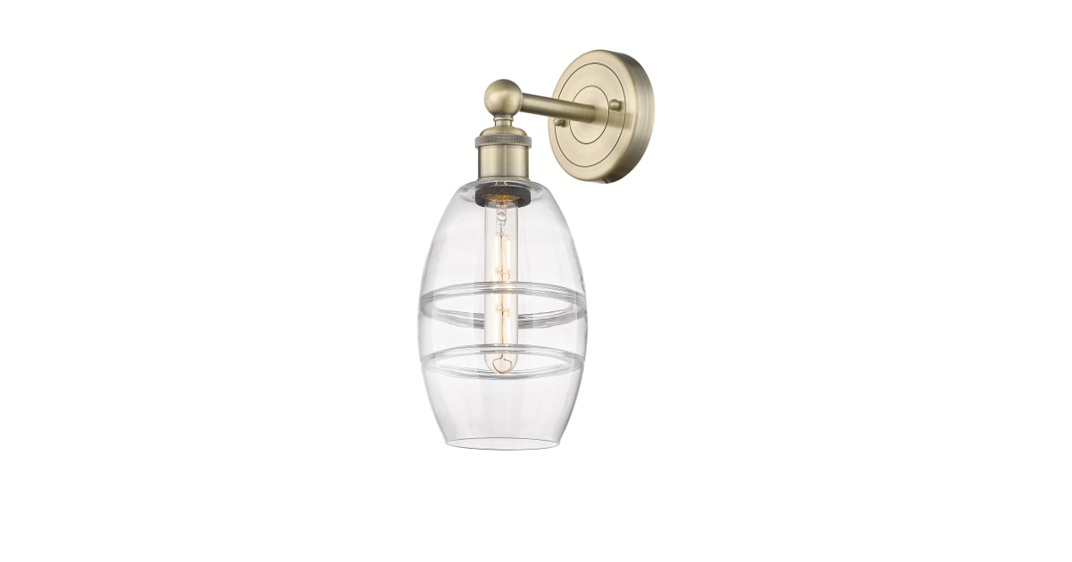 Innovations Lighting 616-1W-AB-G557-6CL Vaz 10" Tall Bathroom Sconce | Ferguson Home