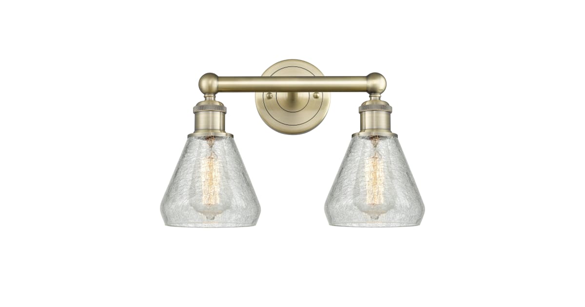Innovations Lighting 616-2W-AB-G275 Conesus 2 Light 15" Wide Vanity Light | Ferguson Home