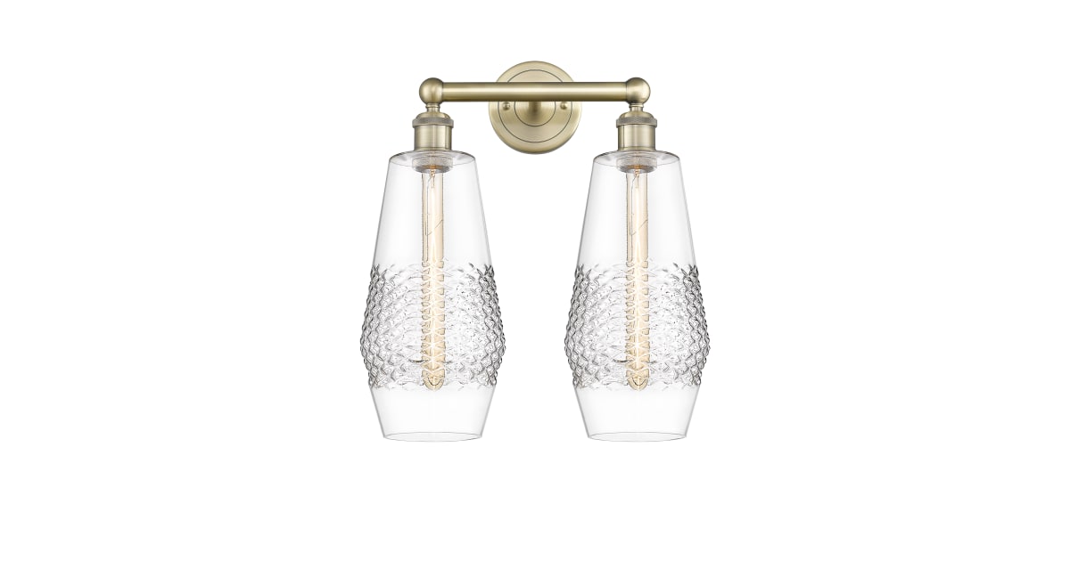 Innovations Lighting 616-2W-AB-G682-7 Windham 2 Light 16" Wide Vanity Light | Ferguson Home
