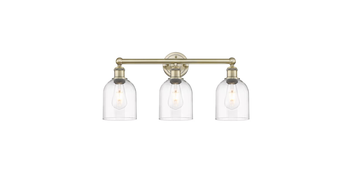 Innovations Lighting 616-3W-AB-G558-6CL Bella 3 Light 24" Wide Vanity Light | Ferguson Home