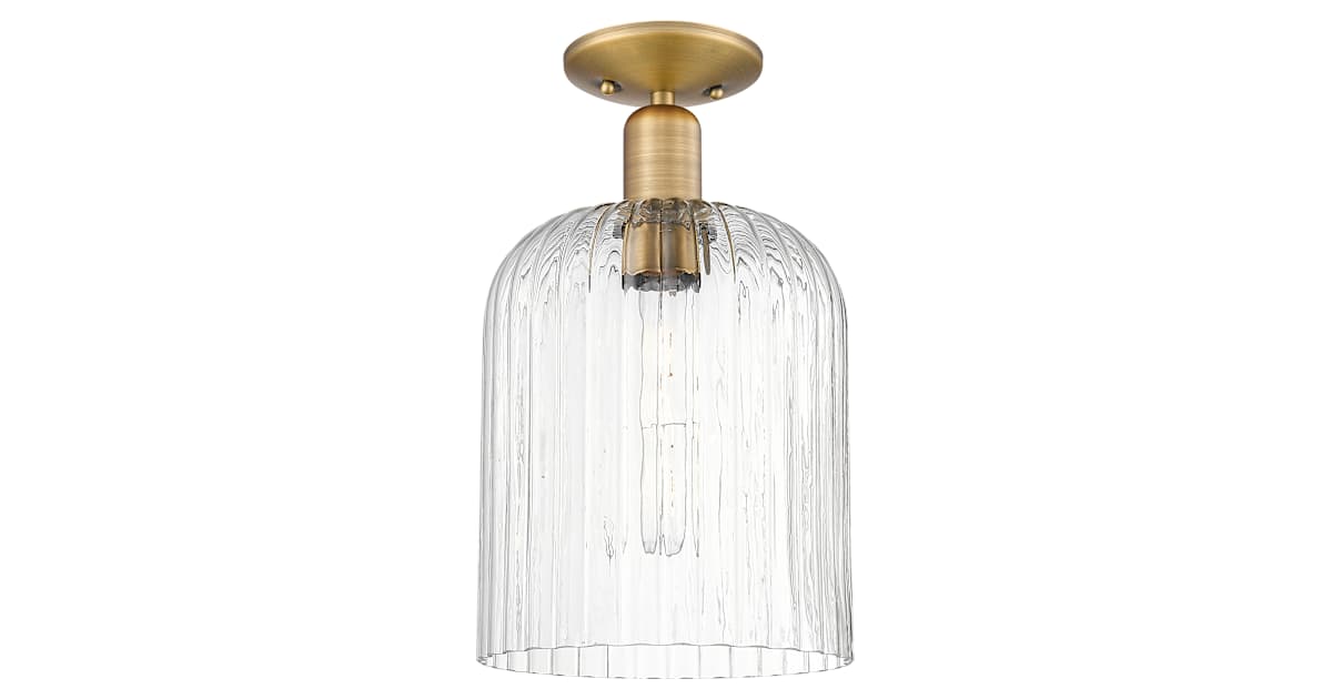 Innovations Lighting 716-1C-BB-G559-8CL Bridal Veil 8" Wide Semi-Flush ...