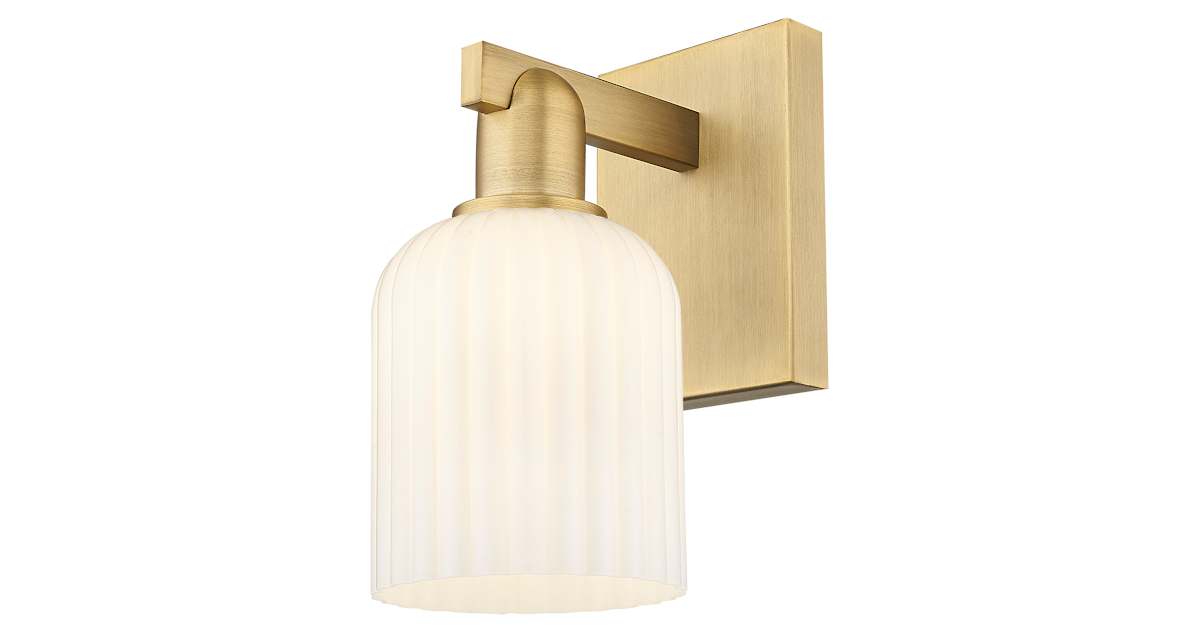 Innovations Lighting 716-1W-BB-G559-5GWH Bridal Veil 11" Tall Bathroom ...