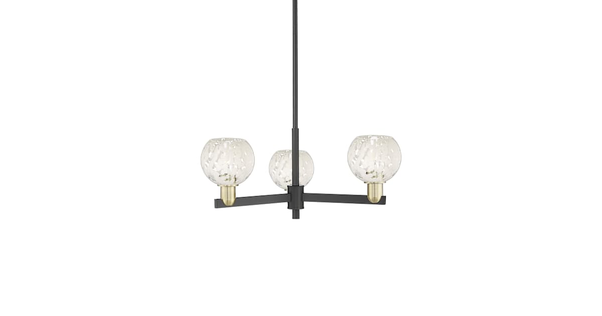 Innovations Lighting 716-3CR-BAB-G1216-6WM White Mouchette 3 Light 28 ...