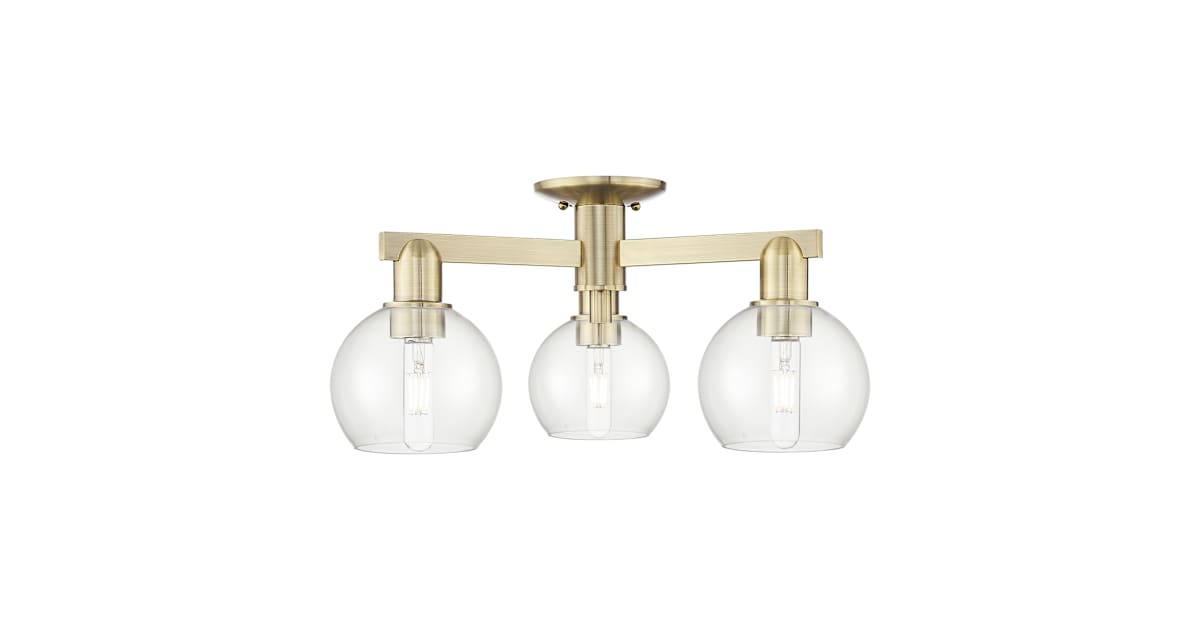 Innovations Lighting 716-3F-AB-G122-6 Athens 3 Light 24" Wide Semi ...