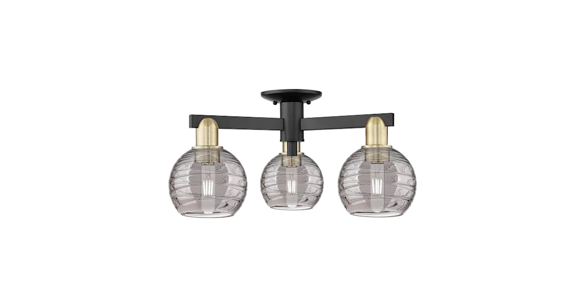 Innovations Lighting 716-3F-BAB-G1213-6SM Athens Deco Swirl 3 Light 24 ...