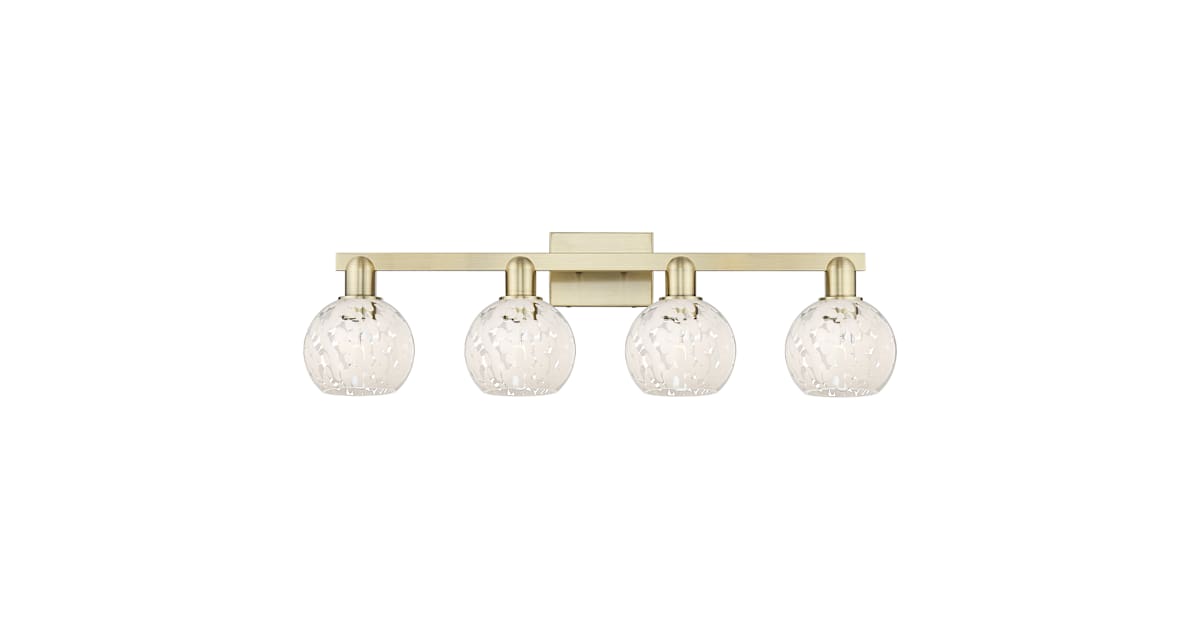 Innovations Lighting 716-4W-AB-G1216-6WM White Mouchette 4 Light 33 ...
