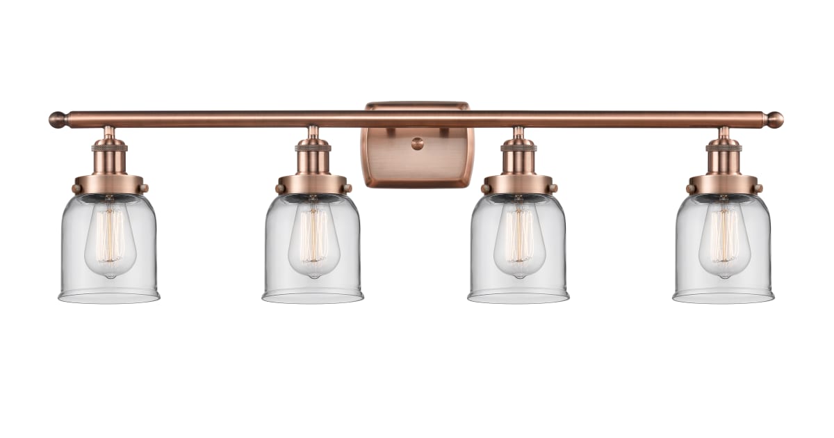 Innovations Lighting 916-4W-AC-G52 Bell 4 Light 36" Wide Vanity Light ...
