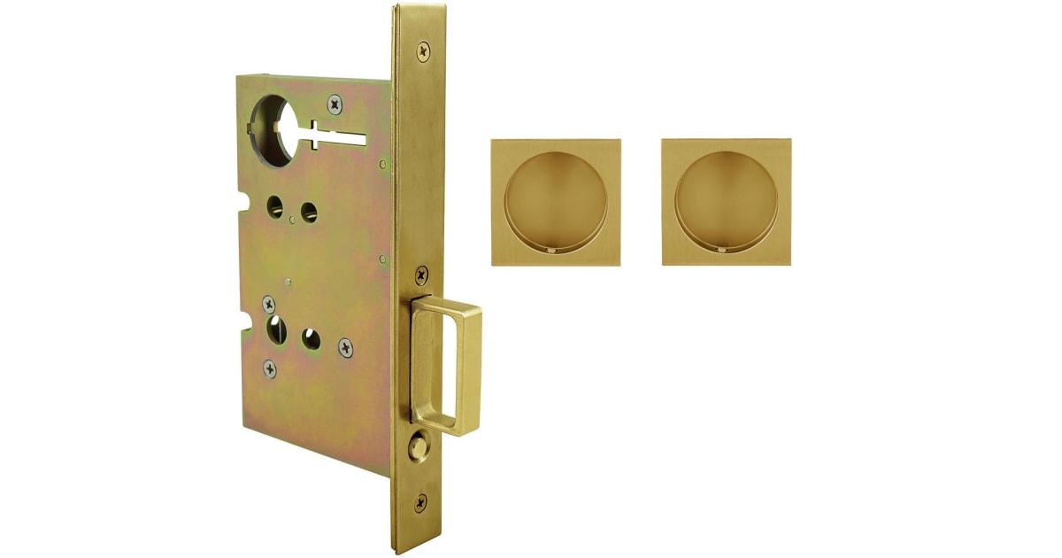 INOX FH23PD8010-38 Urban Puck Cup Flush Pulls w/ Mortise Passage Lock ...